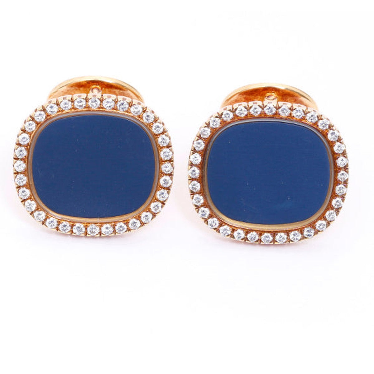 Patek Philippe & Co Gold Ellipse Cufflinks and Keychain