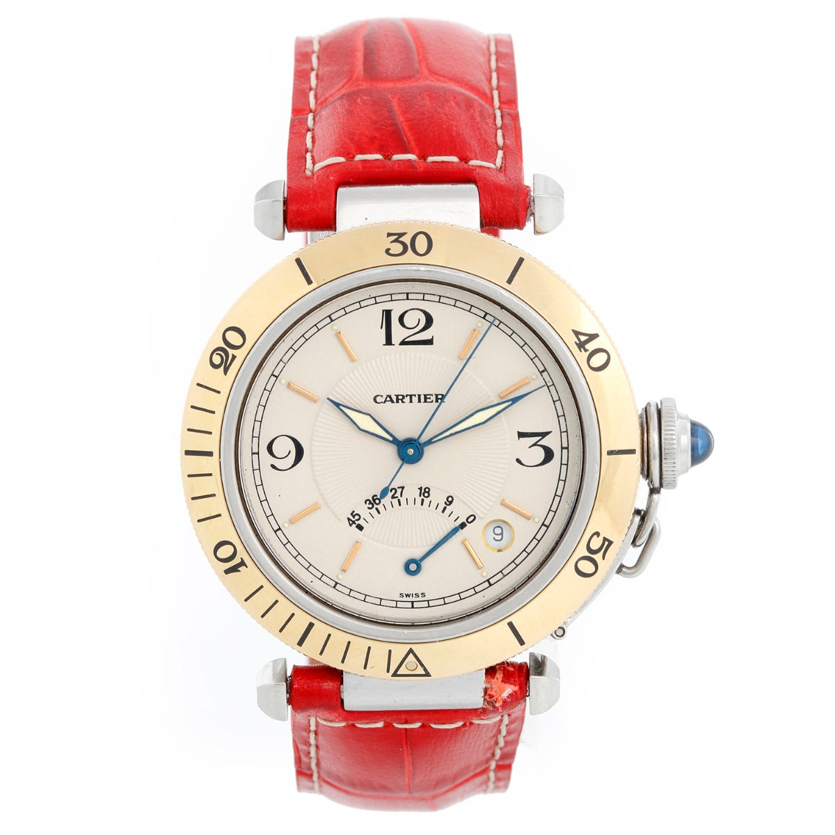 Cartier Pasha Stainless Steel & 18k Yellow Gold Men's Watch