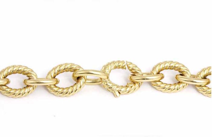 David Yurman Large Oval Cable Link 16 inch Chain Necklace